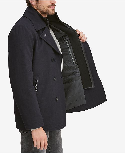 Marc New York Men's Emmett Double Breasted Peacoat & Reviews - Coats ...