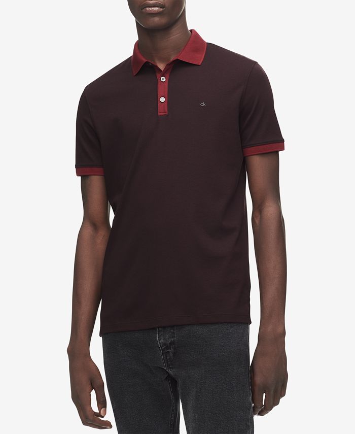 Calvin Klein Men's Contrast Tipped Polo - Macy's