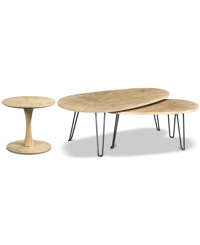 Furniture Piper Table Collection, 2-Pc. Set (Bunching Table & Round ...
