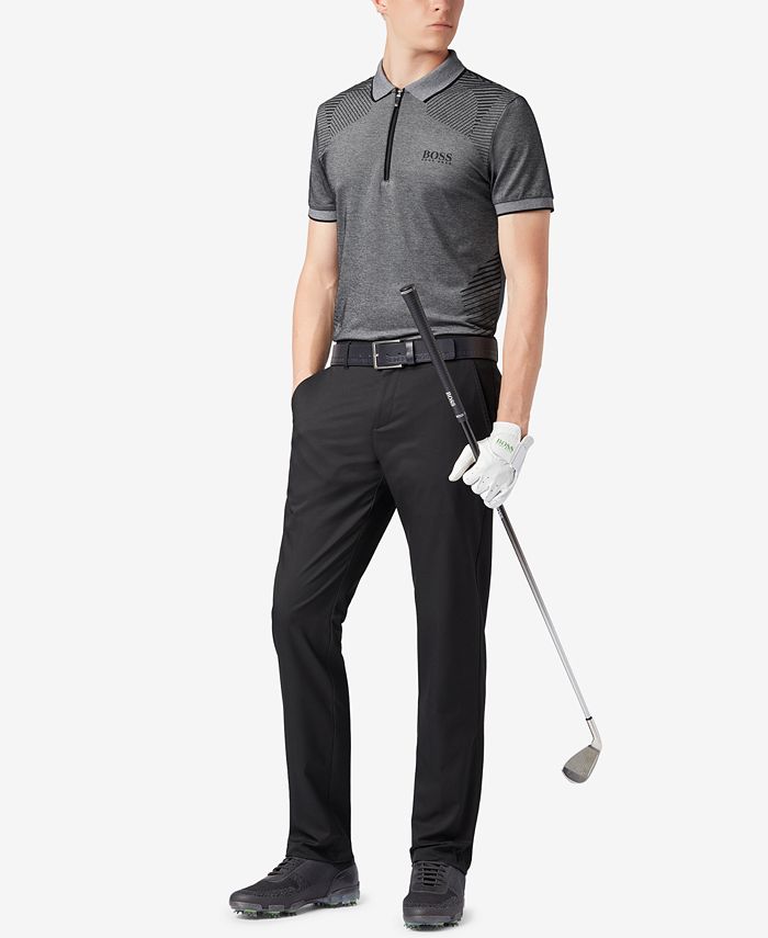 Hugo Boss Men's Zip-Neck Polo - Macy's