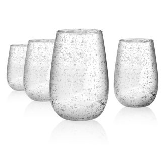 Artland Silver Rustica 16 oz. Stemless Glass, Set of 4 - Macy's