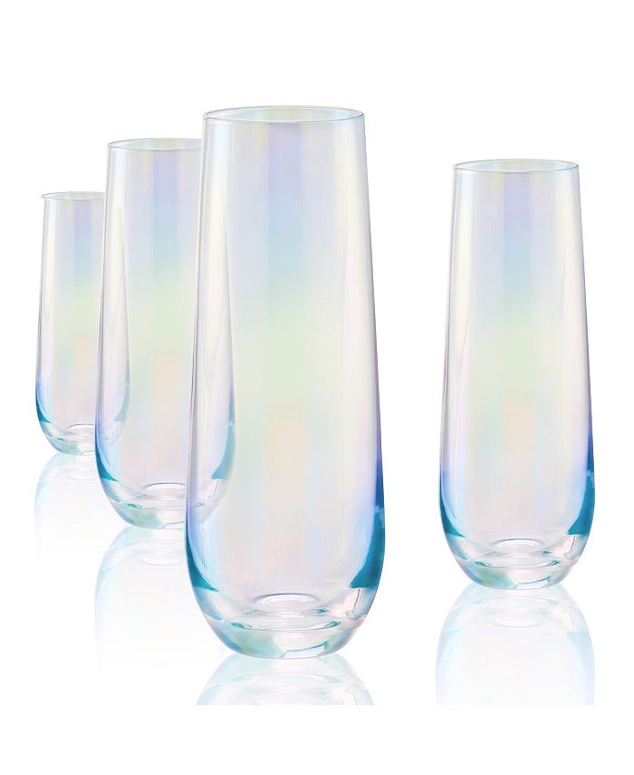 Artland Luster Clear Stemless Glass - Set of 4 - Macy's