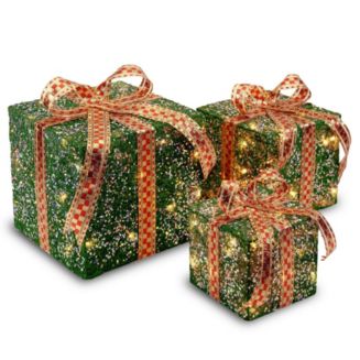 National Tree PreLit Green Sisal Gift Box Assortment - Macy's