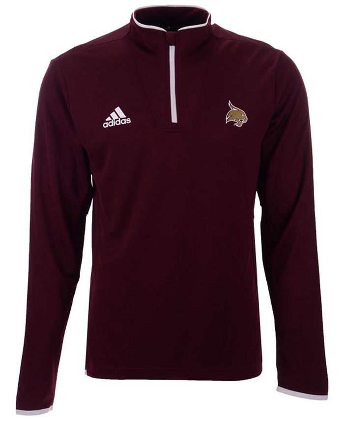 adidas Men's Texas State Bobcats Team Iconic Quarter Zip Pullover - Macy's