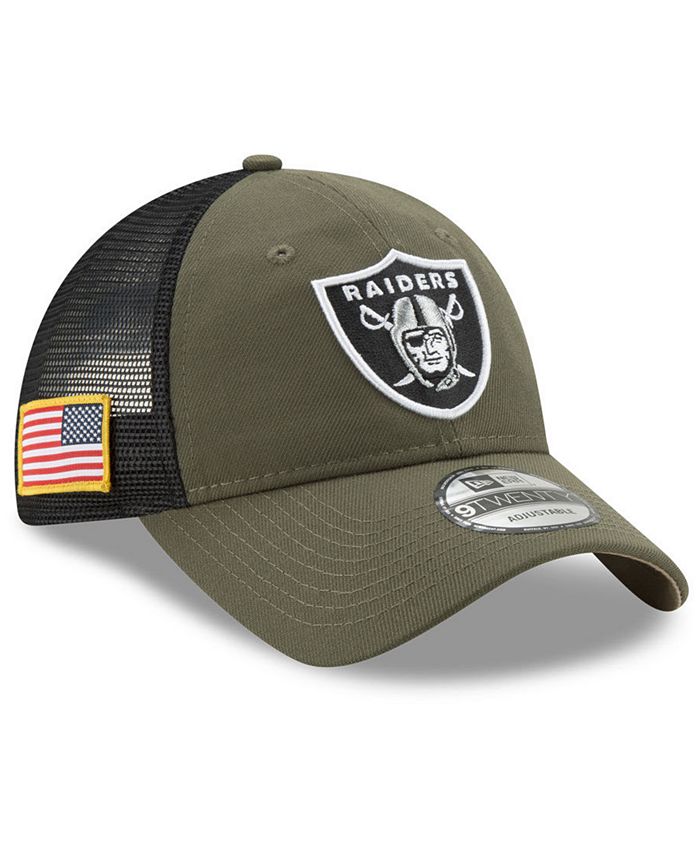 New Era Oakland Raiders Camo Service Patch 9TWENTY Trucker Cap - Macy's