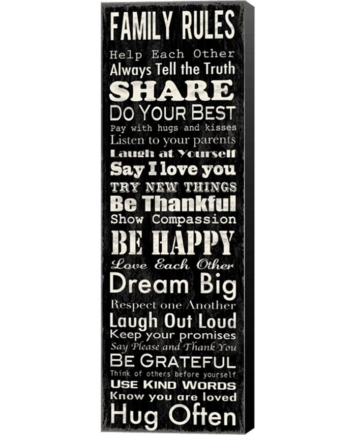 Metaverse Family Rules Panel 2 By Louise Carey Canvas Art - Macy's