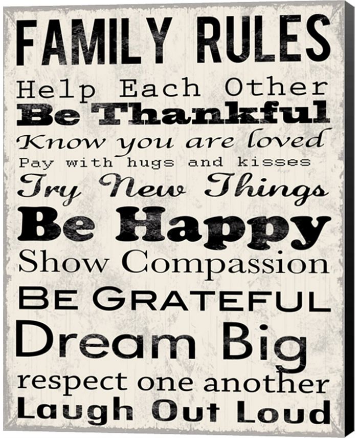 Metaverse Family Rules 3 By Louise Carey Canvas Art - Macy's