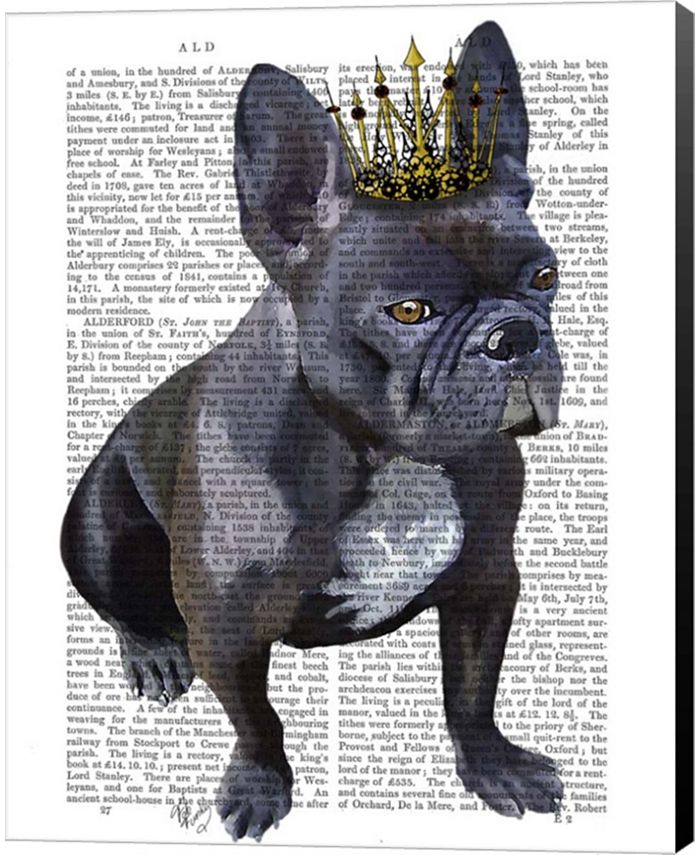 Metaverse French Bulldog King By Fab Funky Canvas Art - Macy's