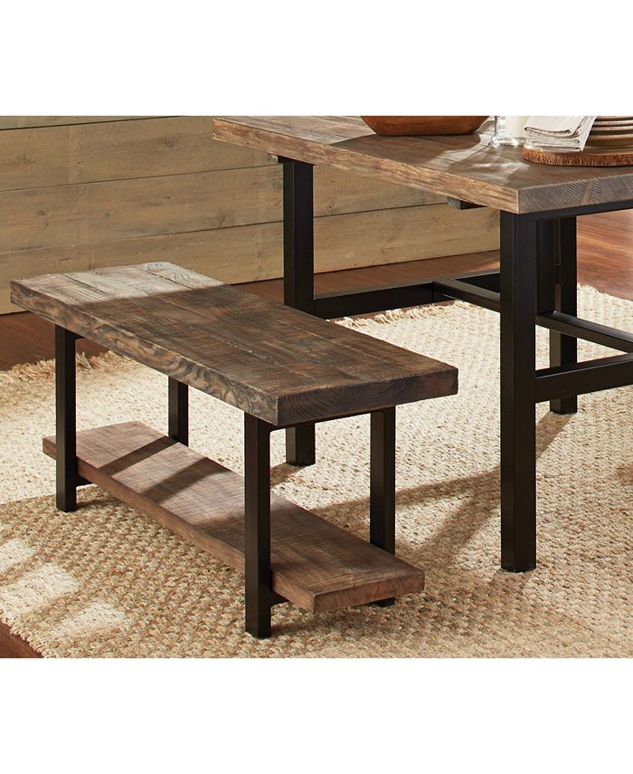Alaterre Furniture Pomona Metal and Reclaimed Wood Bench - Macy's Alaterre Furniture Pomona Metal and Reclaimed Wood Bench - Macy's