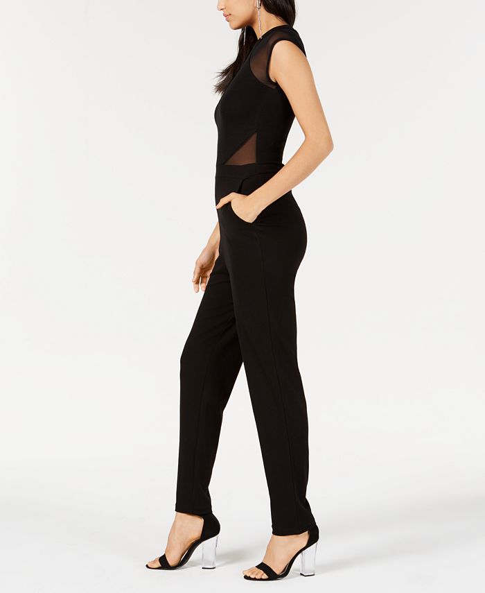 French Connection Illusion Crew-Neck Jumpsuit - Macy's
