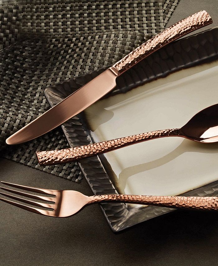 Hampton Forge Argent Orfèvres Paris Hammered Copper 20-Pc. Flatware Set ...