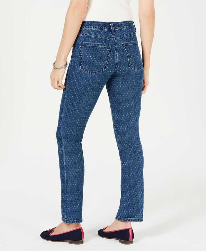 Charter Club Petite Jacquard Dot-Print Lexington Jeans, Created for ...