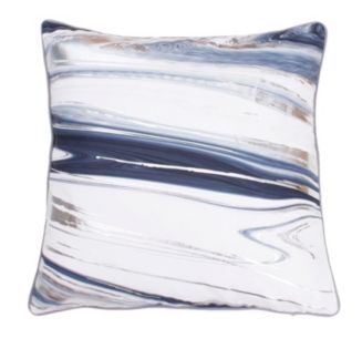 THRO Feather Fill Kia Marble Raised Foil Pillow, 20" x 20" - Macy's