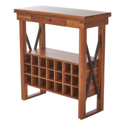 Joachim Traditional Light Oak Acacia Wood Wine Rack - Macy's