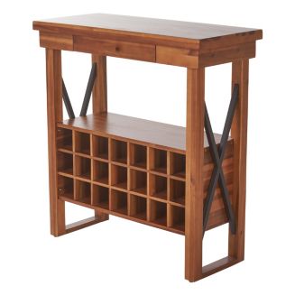 Joachim Traditional Light Oak Acacia Wood Wine Rack - Macy's