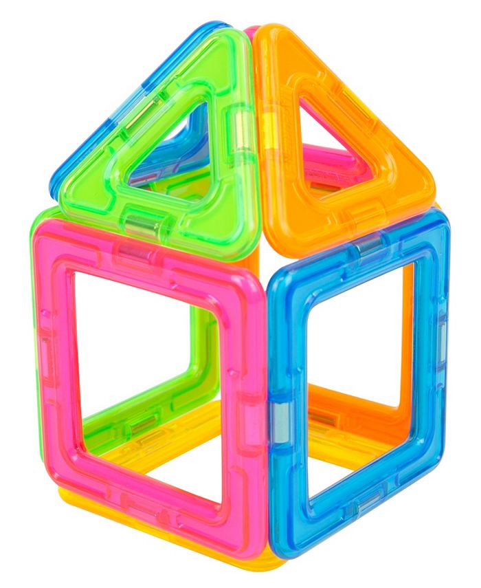 Magformers Neon 14 Piece Magnetic Construction Set - Macy's