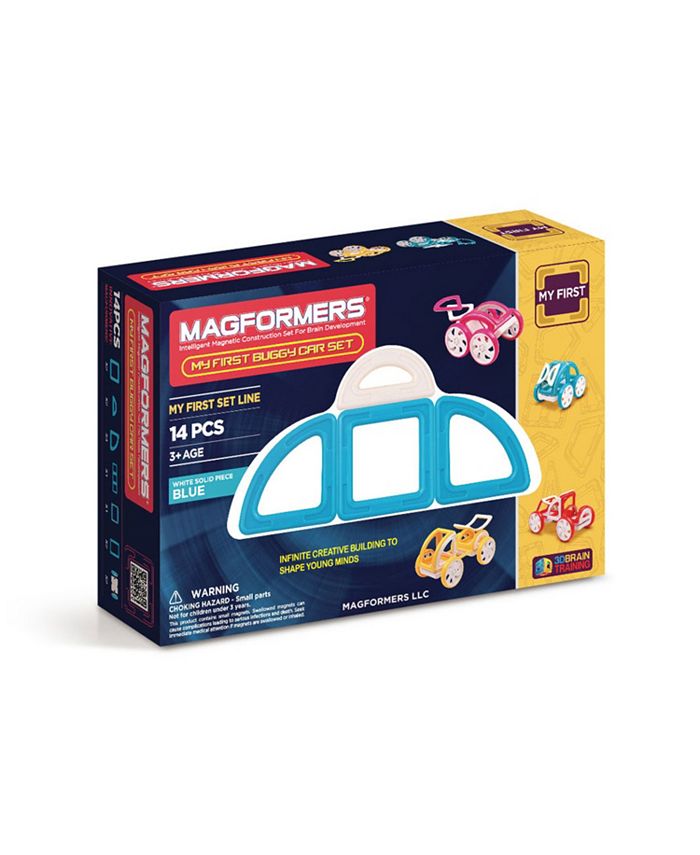Magformers My First Buggy 14 Piece Magnetic Construction Set Blue - Macy's