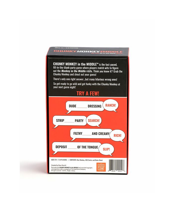 The Good Game Company Chunky Monkey In The Middle Board Game - Macy's
