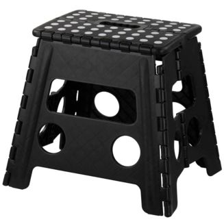 Home Basics Large Foldable Plastic Stool with Non-Slip Dots - Macy's