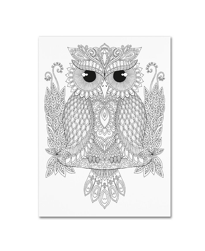 Trademark Global Hello Angel Night Owls 1 Canvas Art - 24" x 32" x 2 ...
