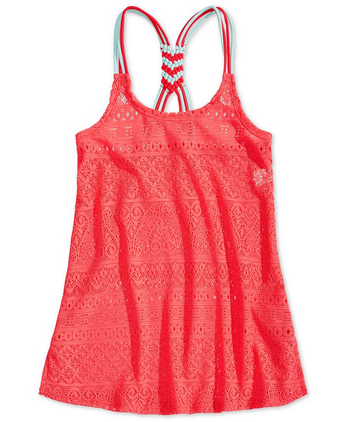 Summer Crush Big Girls Macrame-Back Swim Cover-Up - Macy's