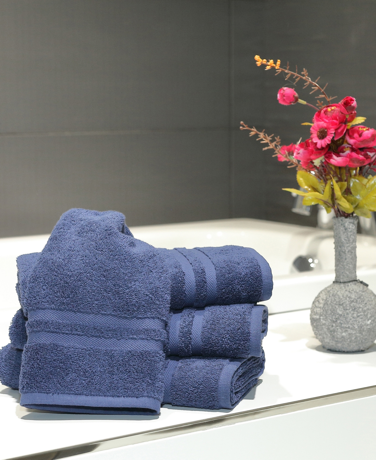 Click here for Linum Home Denzi 4-Pc. Hand Towel Set - Navy prices