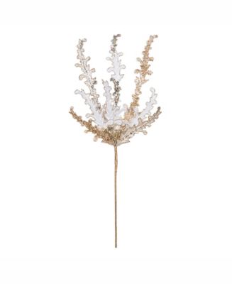 Vickerman 20" Gold Petal Flower Spray 3/Bg - Macy's