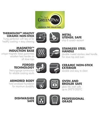 GreenPan Valencia Pro Holiday 11" Covered Frypan with Bamboo Turner ...