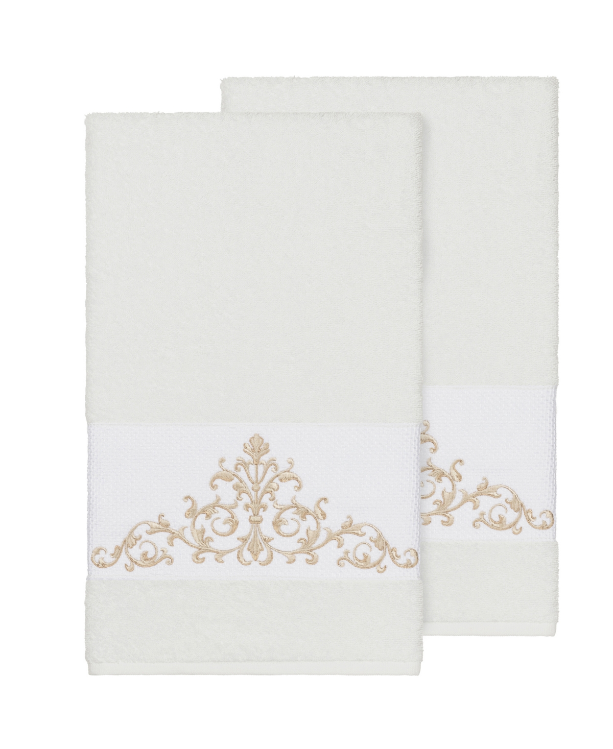 Click here for Linum Home Scarlet 2-Pc. Embellished Bath Towel Se... prices