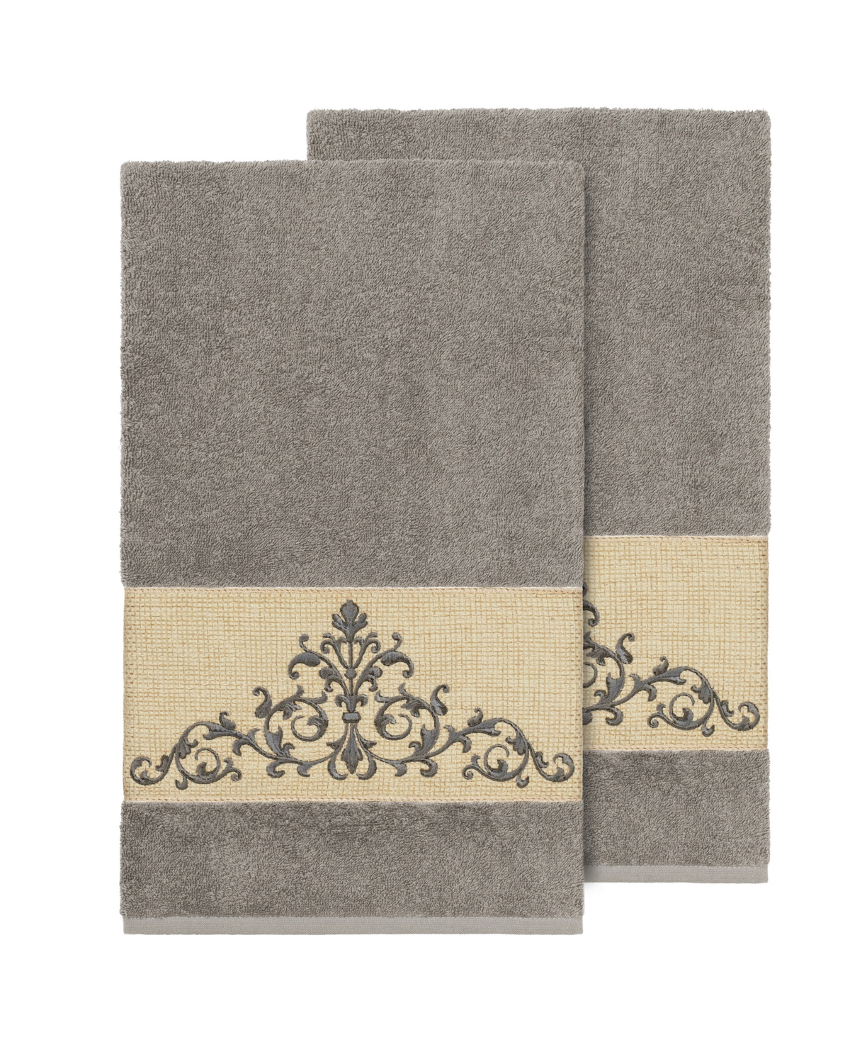 Click here for Linum Home Scarlet 2-Pc. Embellished Bath Towel Se... prices