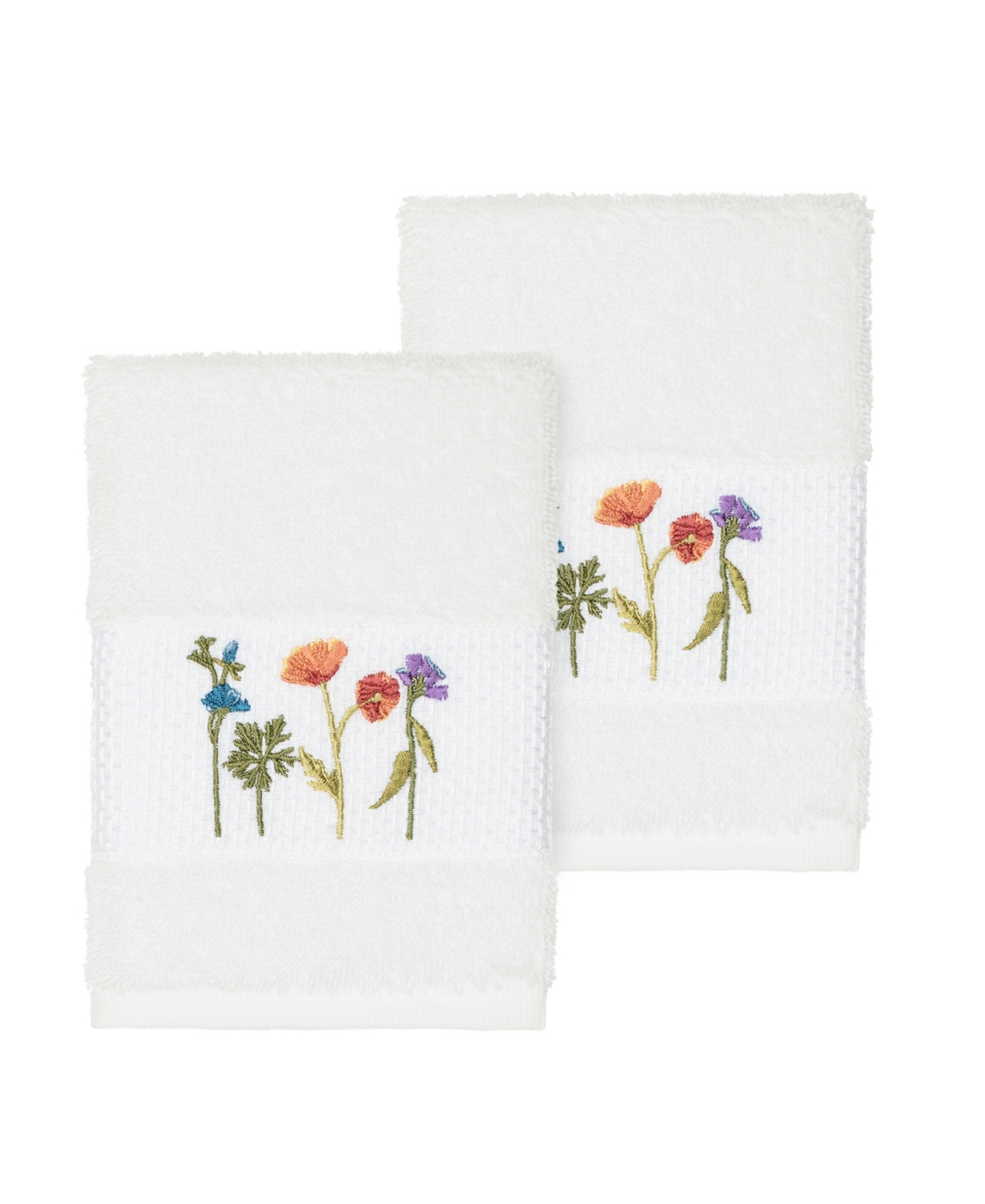 Click here for Linum Home Serenity 2-Pc. Embellished Washcloth Se... prices