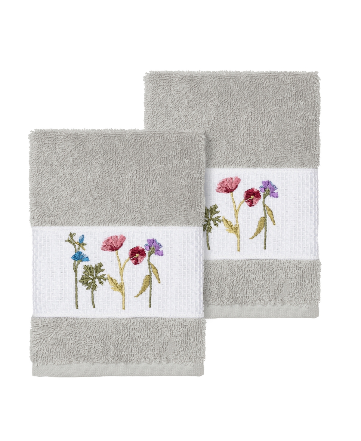 Click here for Linum Home Serenity 2-Pc. Embellished Washcloth Se... prices