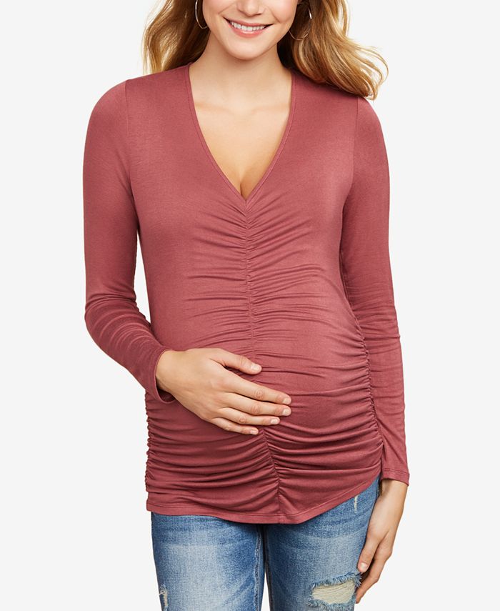 Jessica Simpson Maternity Ruched Top - Macy's