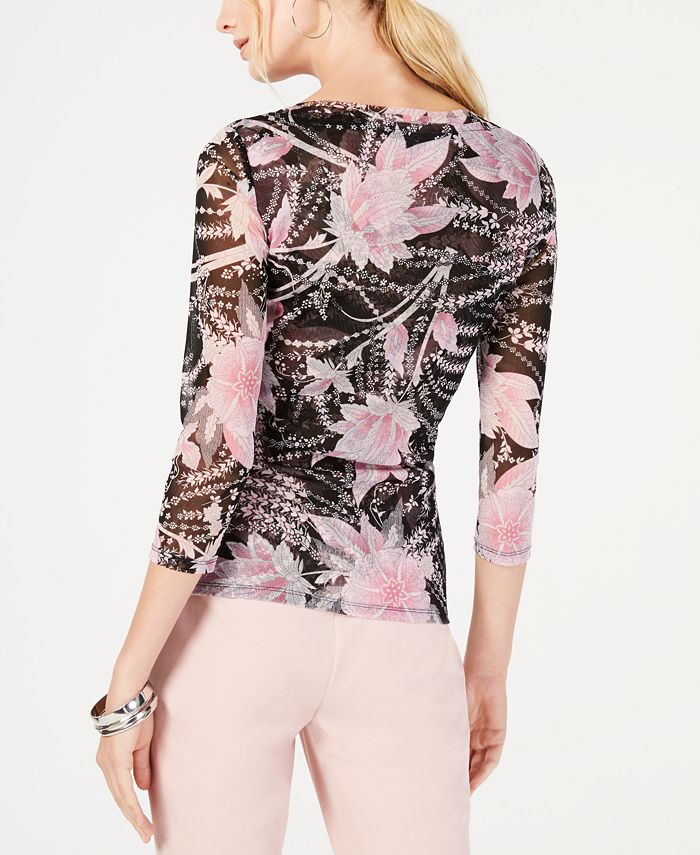 INC International Concepts I.N.C. Ruched Mesh Top, Created for Macy's ...