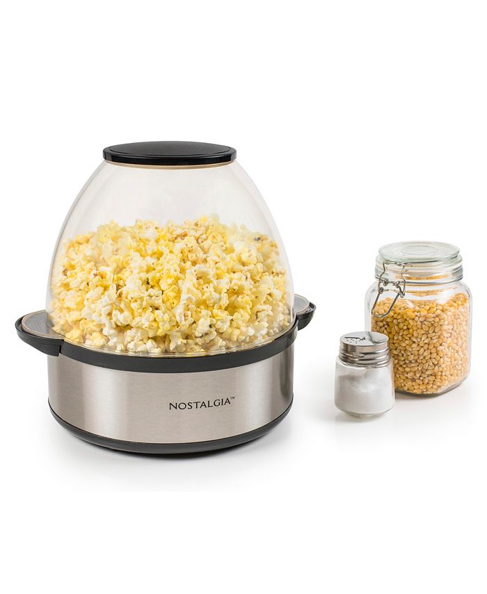 Nostalgia 6-Quart Stainless Steel Stirring Speed Popcorn Popper - Macy's