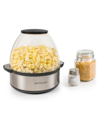Nostalgia 6-Quart Stainless Steel Stirring Speed Popcorn Popper - Macy's