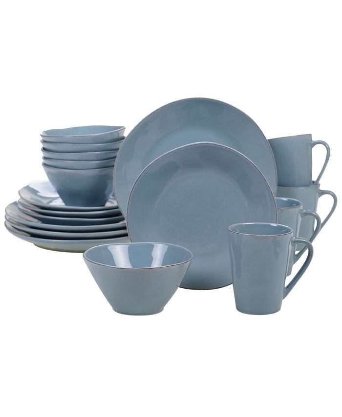 Certified International Harmony Solid Color - Teal 16-Pc. Dinnerware ...