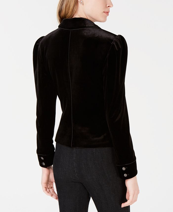 Maison Jules Velvet Button-Trim Jacket, Created for Macy's - Macy's