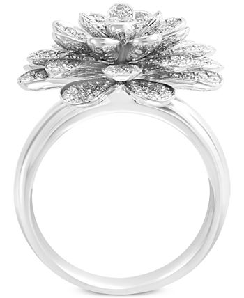 EFFY Collection EFFY® Diamond Flower Ring (1-5/8 ct. t.w.) in 14k White ...