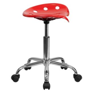 Vibrant Red Tractor Seat And Chrome Stool - Macy's