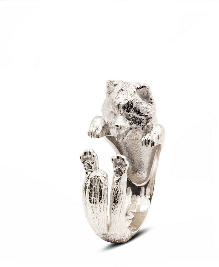 Dog Fever Pomeranian Hug Ring in Sterling Silver - Macy's