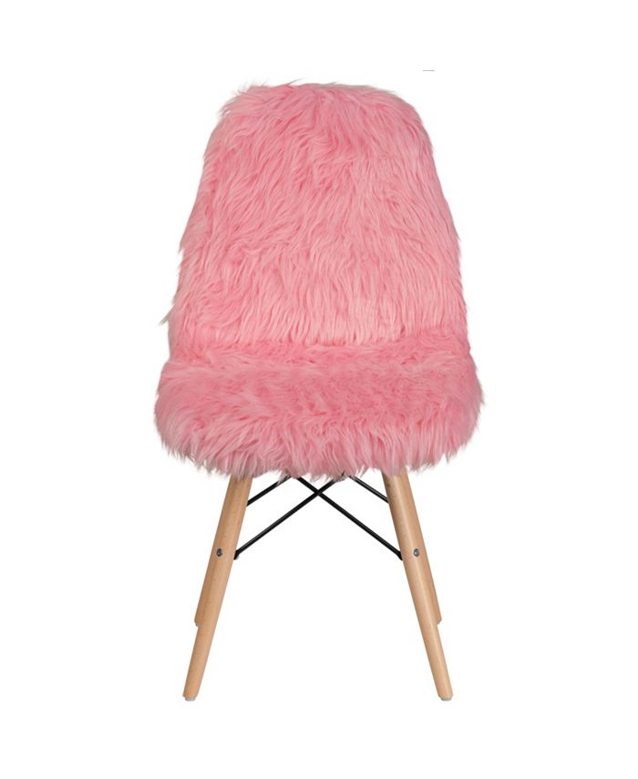 Flash Furniture Shaggy Dog Light Pink Accent Chair - Macy's