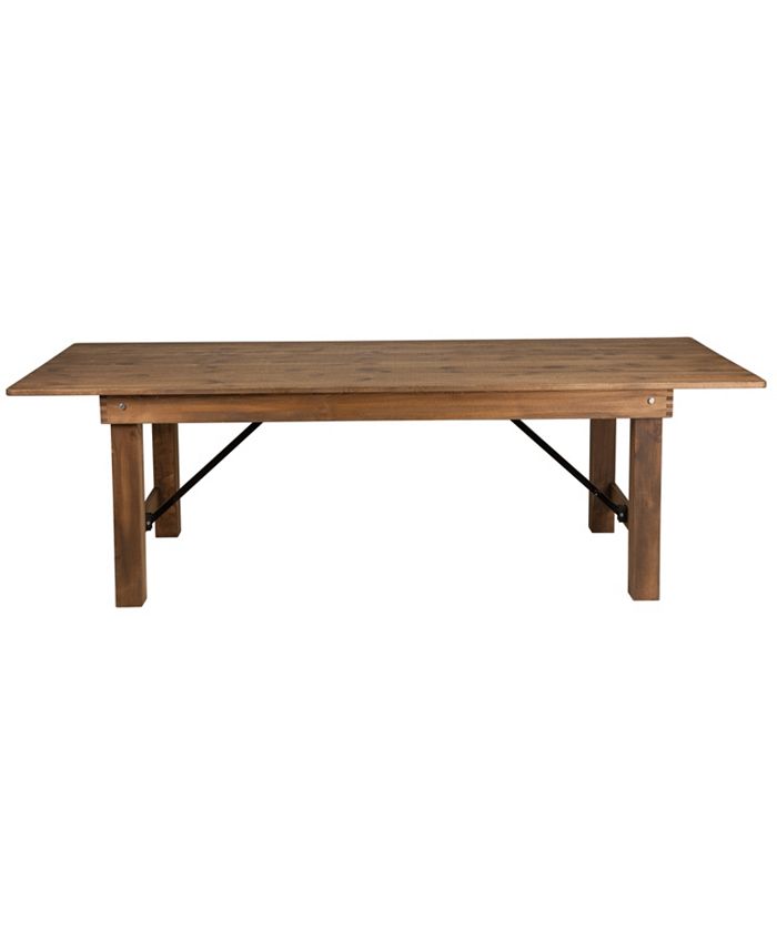 Flash Furniture Hercules Series 8' X 40" Rectangular Antique Rustic ...