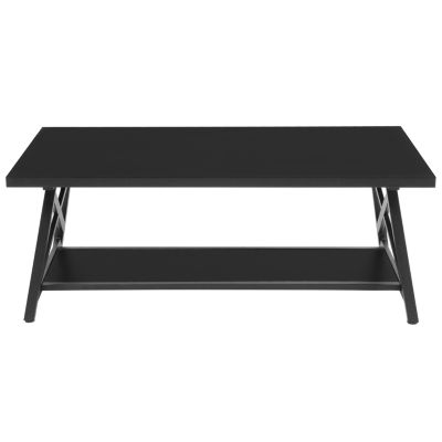 Hancock Park Collection Rustic Espresso Wood Finish Coffee Table - Macy's