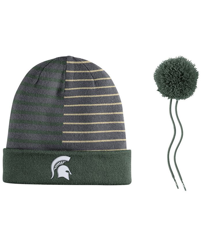 Nike Michigan State Spartans Striped Beanie Knit Hat - Macy's