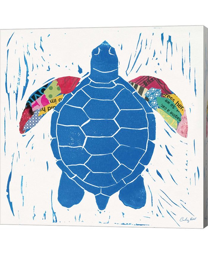 Metaverse Sea Creature Turtle Color by Courtney Prahl Canvas Art - Macy's