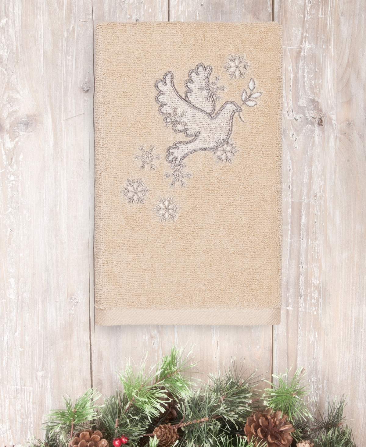 Click here for Linum Home Christmas Dove 100 Turkish Cotton Hand... prices