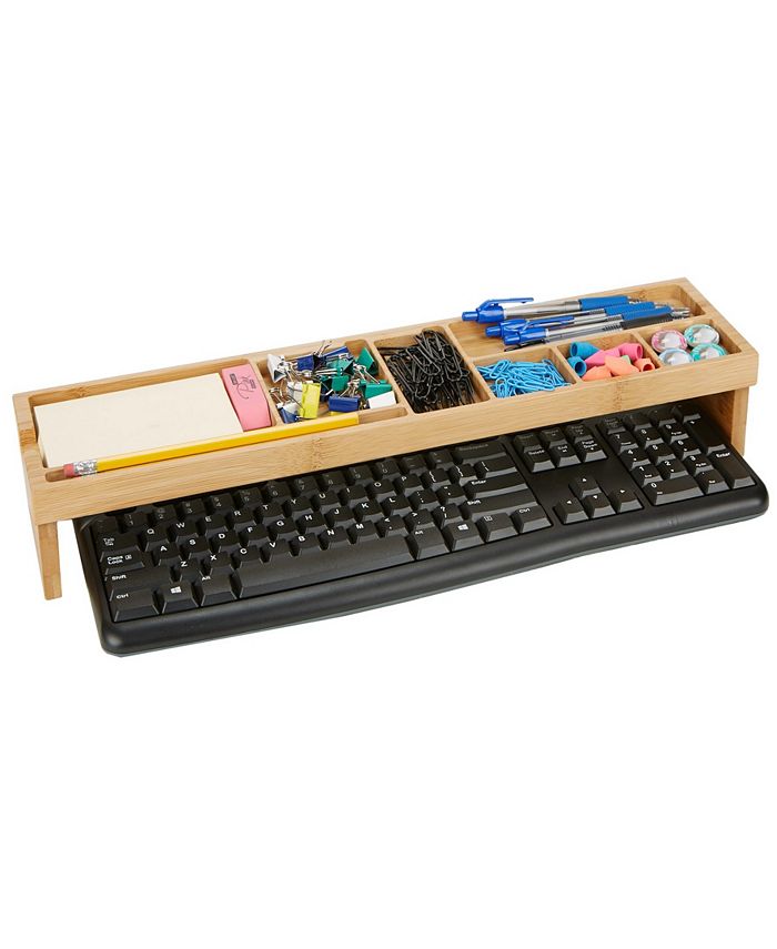 Mind Reader Bamboo Keyboard Desk Organizer, Brown - Macy's