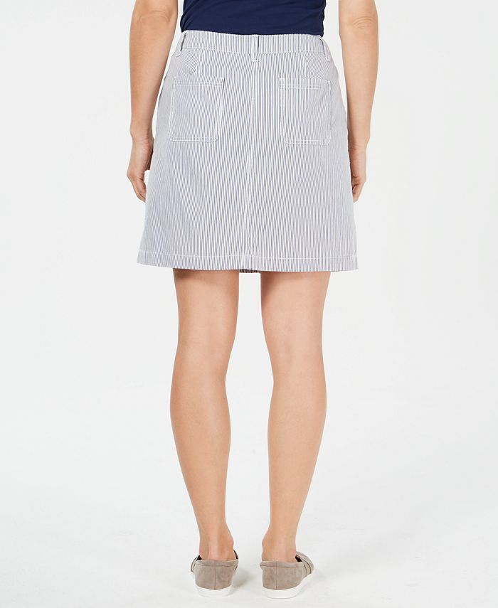 Karen Scott Stripe-Print Skort, Created for Macy's - Macy's