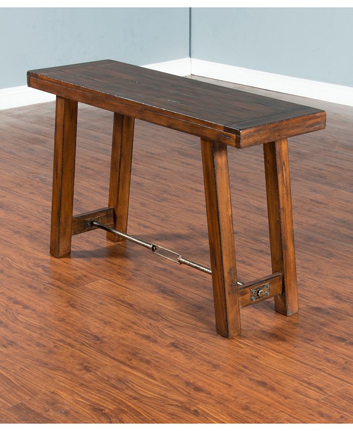 Sunny Designs Tuscany Vintage Mocha Sofa/Console Table, Turnbuckle ...